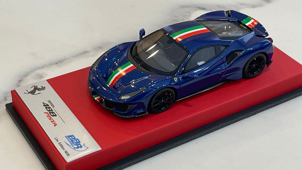 BBR 1/43 Ferrari 488 Pista RHD 2019 Blue TDF CAR76RI-05LB – Paddock ...