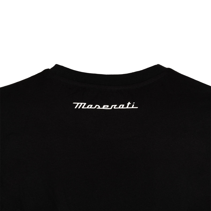Maserati Classics Large Trident Rubber T-Shirt Black – Paddock Collection